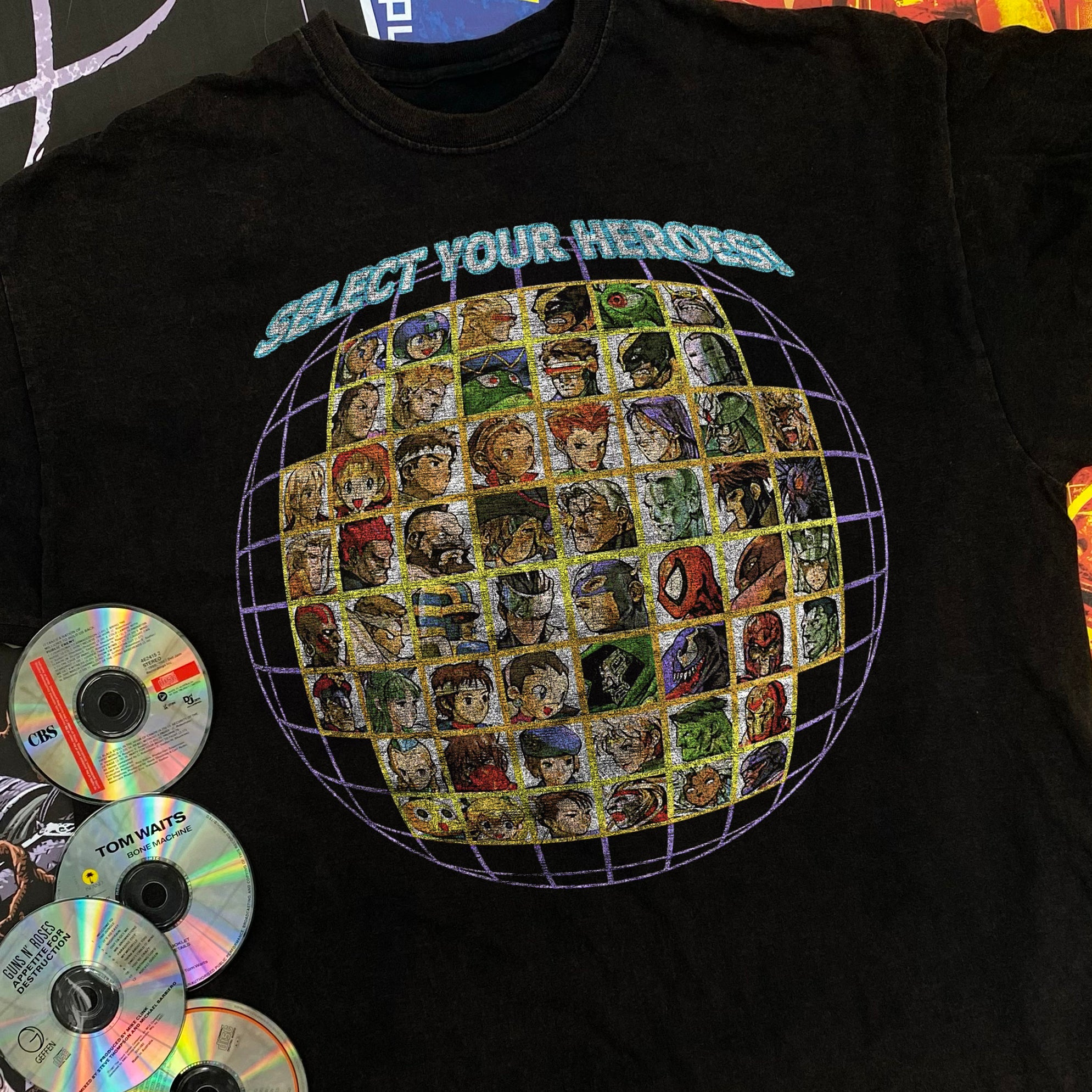 1998 'Capcom Vs Marvel' Select Washed Black Vintage Tee – Parallel