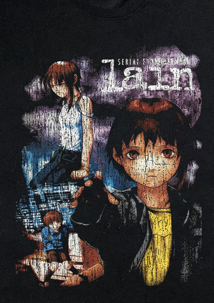 Serial Experiments Lain Washed Black Tee – Parallel