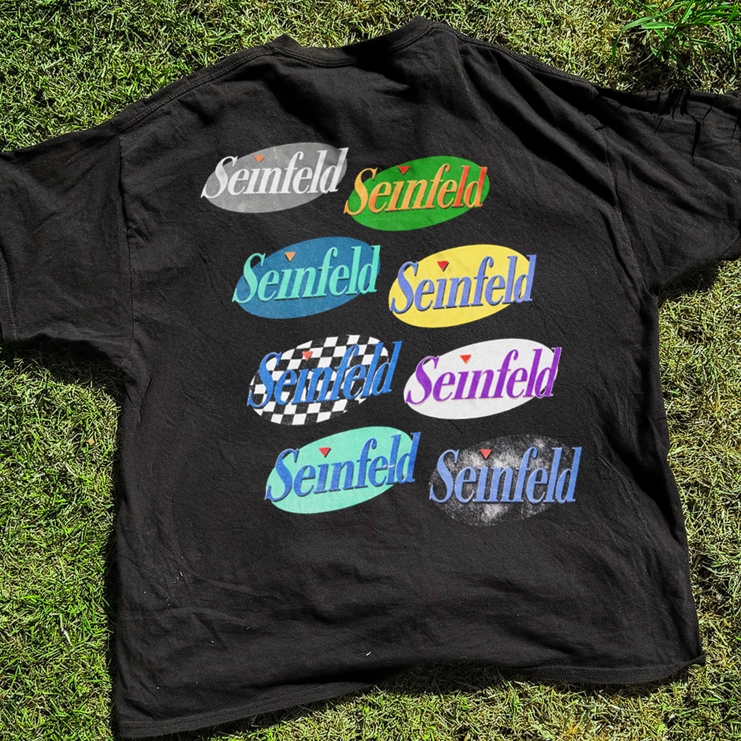 90s Seinfeld 'Logos' Washed Black Vintage Tee – Parallel