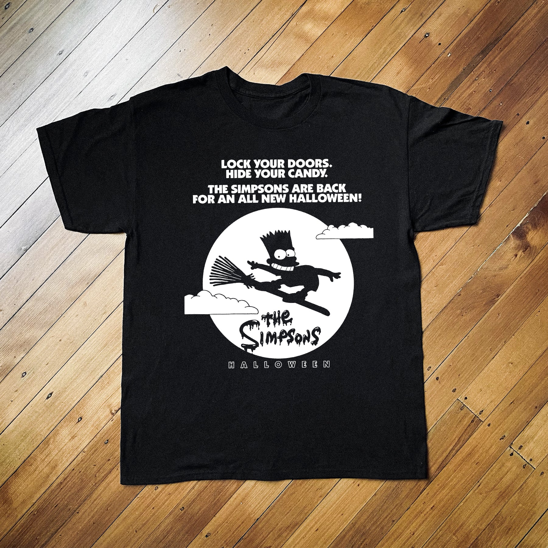 Simpsons 90S 'Halloween Bart' Vintage Washed Black Tee – Parallel