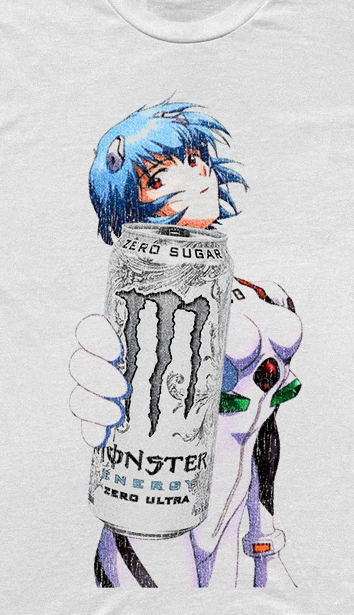 Evangelion Rei Ayanami Monster Parody Washed White Tee – Parallel